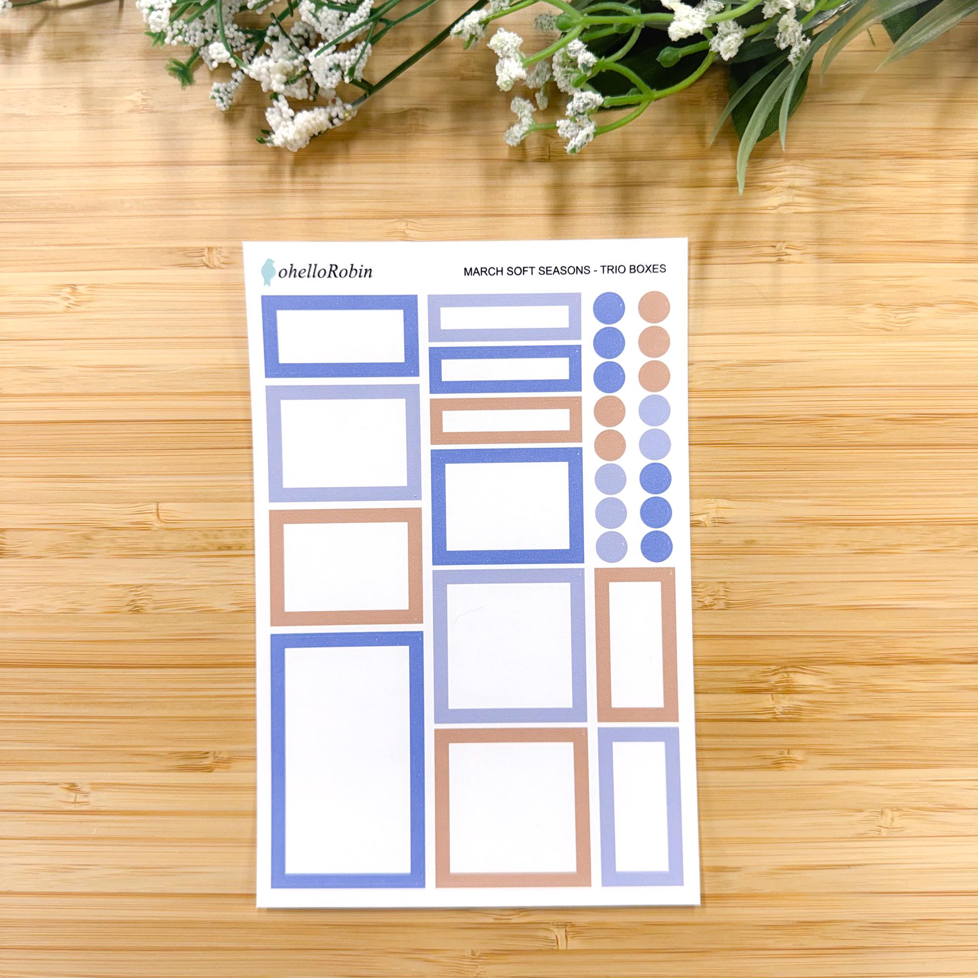 MARCH SEASONS MONTHLY Sticker Sheets | Soft Seasons Collection ...