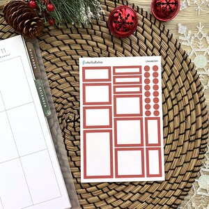 CRANBERRY BOXES Sticker Sheet Christmas Collection Planner Stickers ...