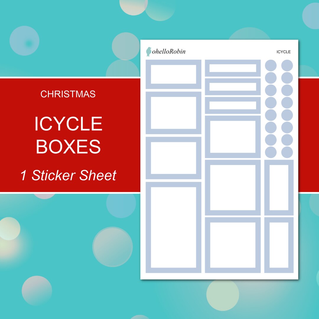 ICYCLE BOXES Sticker Sheet Christmas Collection Planner - Etsy