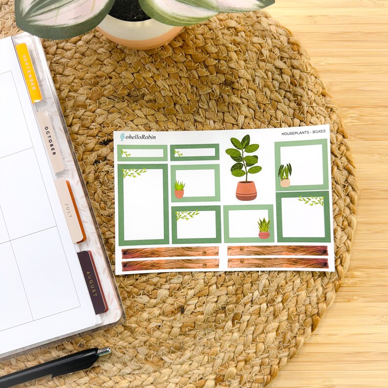 HOUSEPLANTS Sticker Sheets | Houseplants Collection | Planner Stickers ...