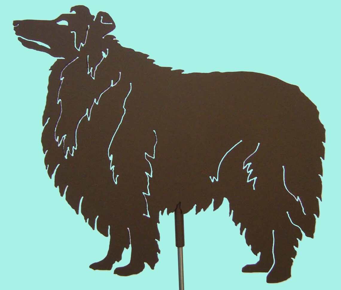 Collie Garden Stake Pet Memorial Ornament Steel Yard Art - Etsy