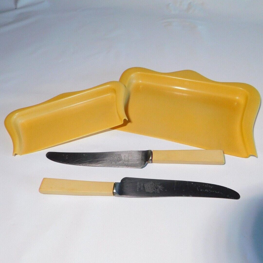 Vintage Fuller Yellow Bakelite Crumb Catchers Dustpans and Sheffield ...
