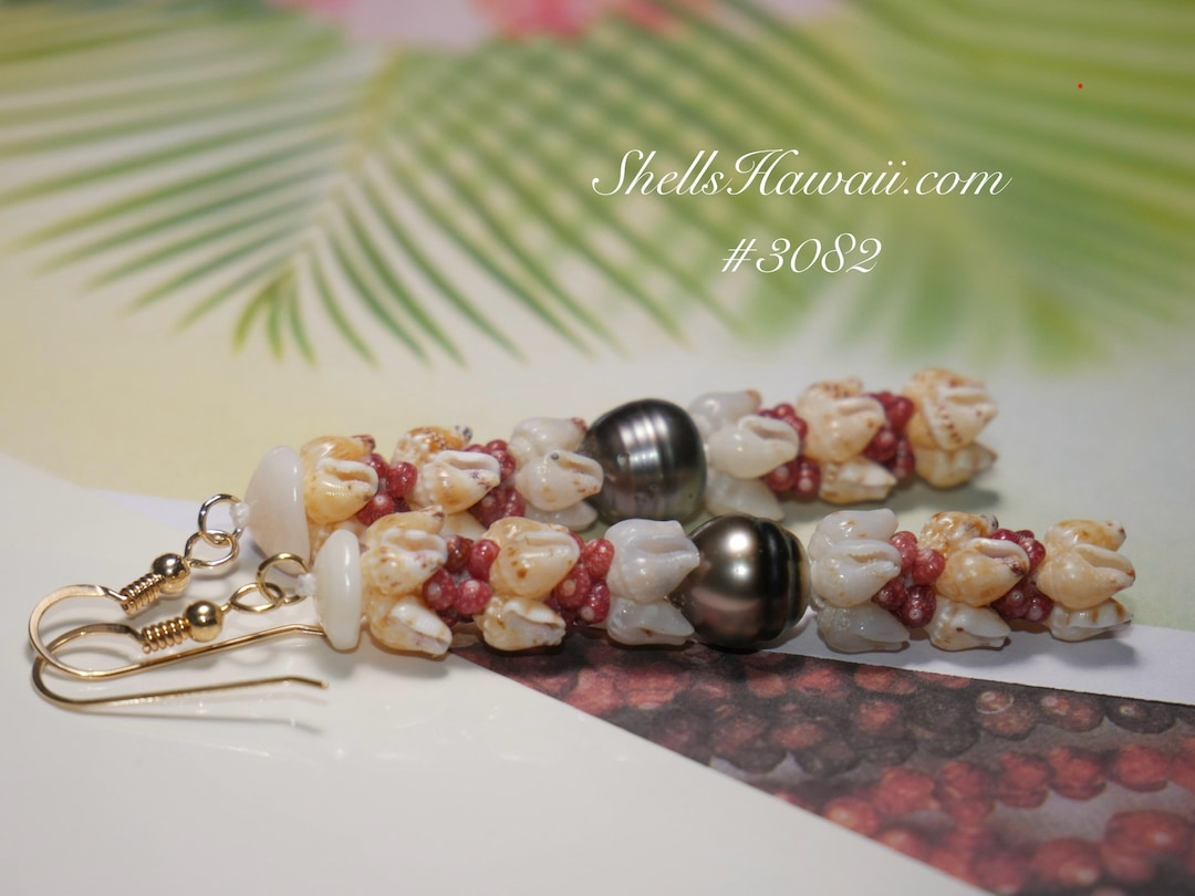 2 1/4 the Shells of Niihau Pupu O' Niihau Shell Earrings. Momi ...