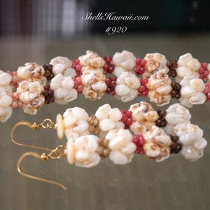 26 Shell Lei of Niiahu Pupu Momi & Kahelelani Crown Flowers Style Shell ...