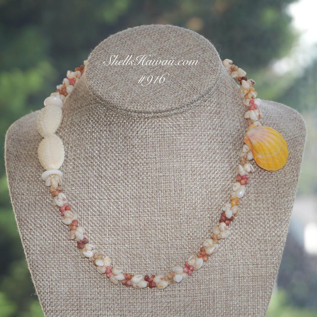 18.5 Momi, Multi Color Kahelelani & Sunrise Shell Necklace 916 - Etsy