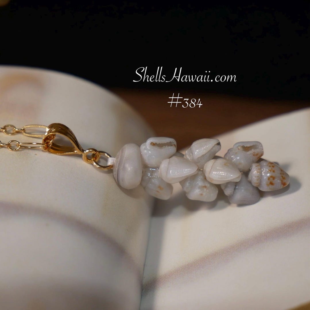 17.5" Blue Momi Pikake Style Shell Pendant/necklace #384 - Etsy