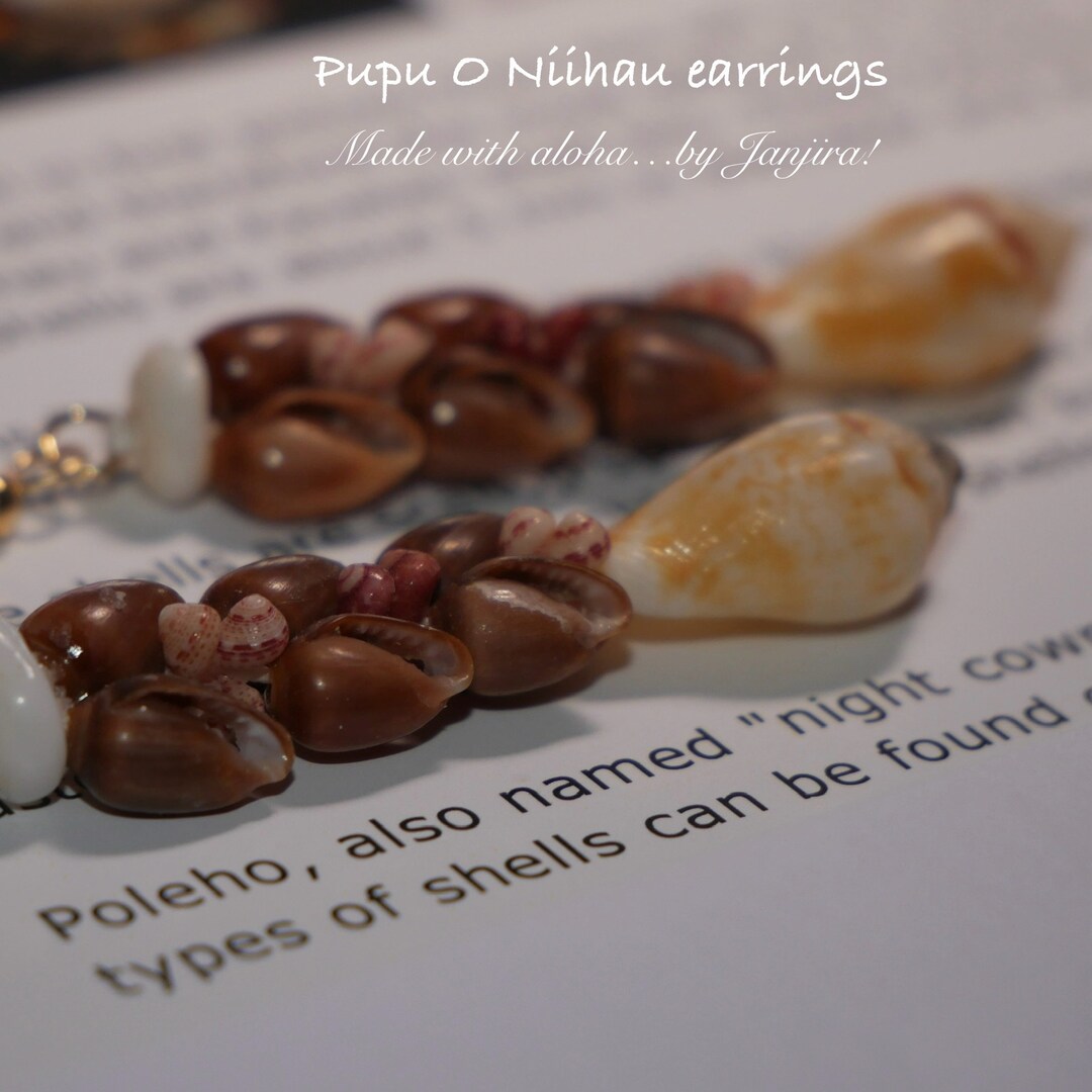 2 Poleho Shells, Burgundy, Natural Kahelelani & Alilea Shells Design ...