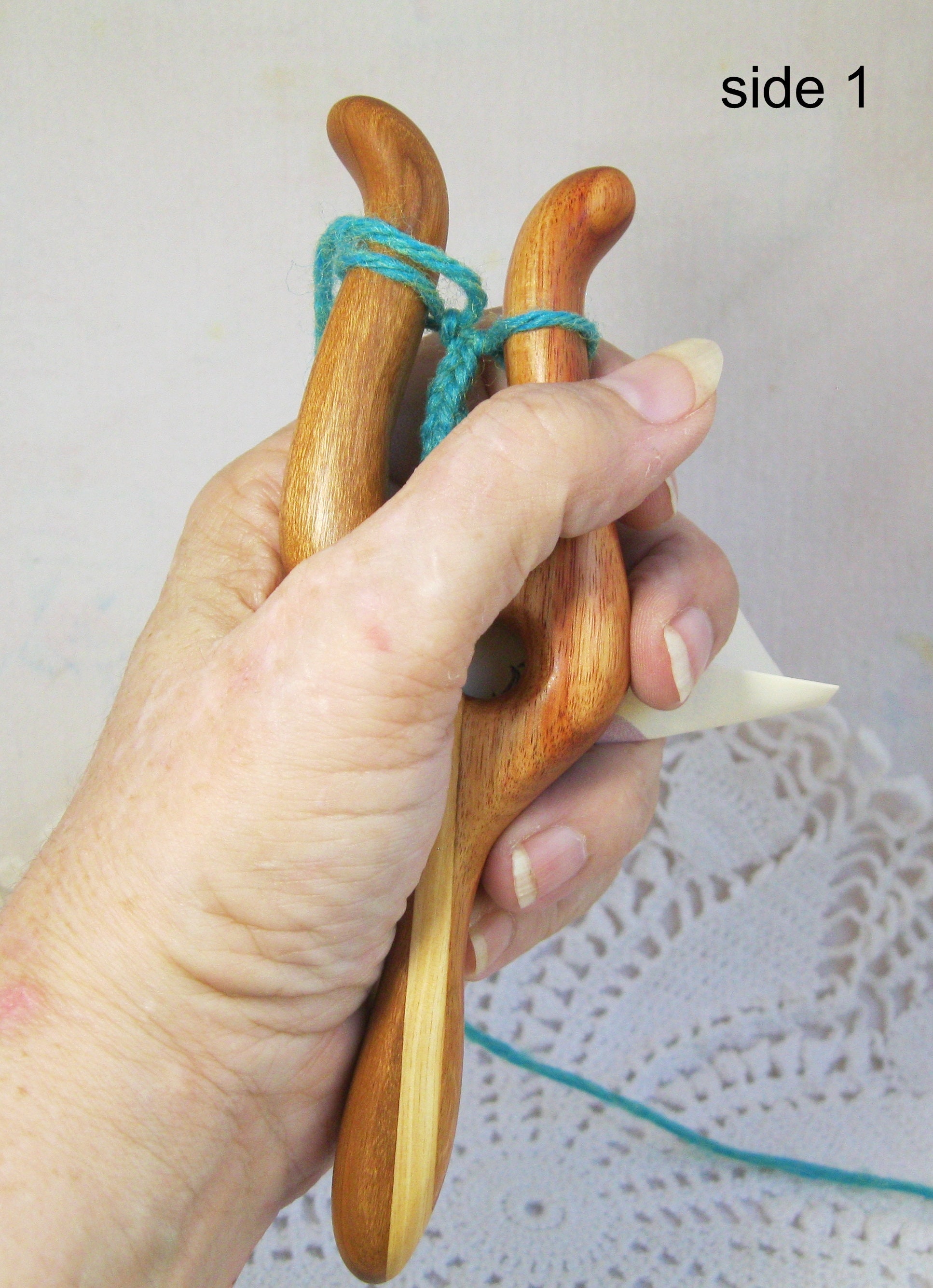 Three-wood Novelty Lucet Cording Tool cherry Juniper | Etsy