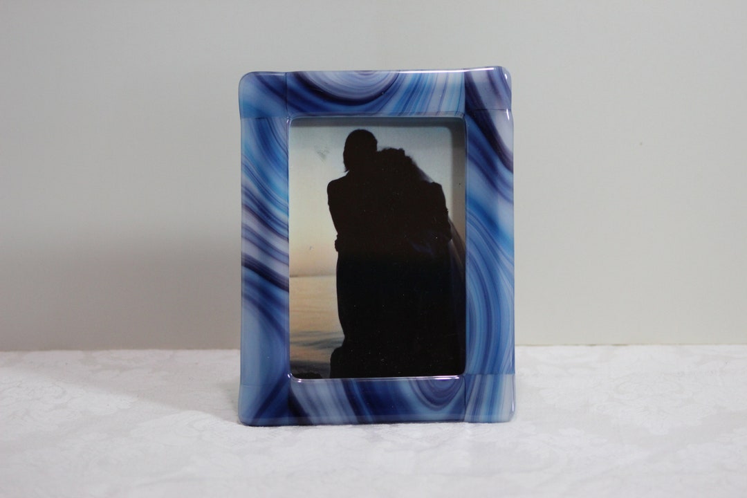 Blue Streaked 5X7 Picture Frame - Etsy