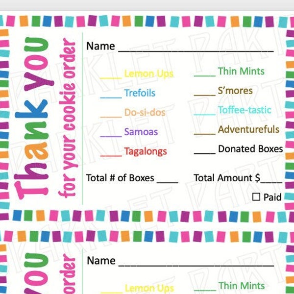 Little Brownie Bakers Order Card 2022 - Etsy