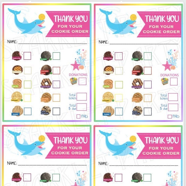 2023 Girl Scout Cookie Order Form - Etsy