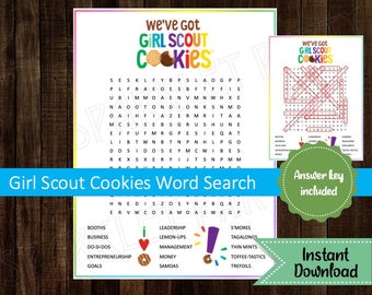 Girl Scout Word Search - Etsy