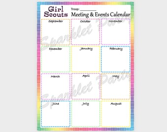 Troop Meeting Planner Printable Sheet - Etsy