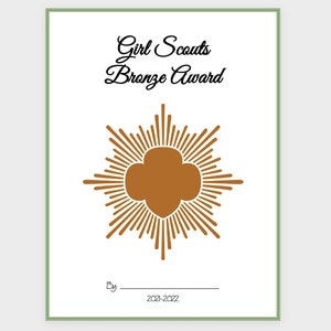 Girl Scout Junior Bronze Award Notebook Planner Worksheets Tool Kit ...