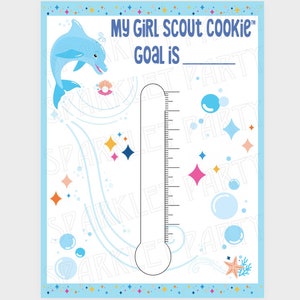 Girl Scout Cookies Goal Setting Tracker Worksheet Booth Fundraising ...