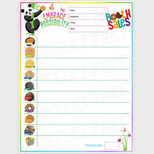 ABC Girl Scout Cookie Booth Tally Cookies Count Sheet Printable Smart ...