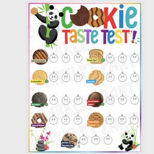 ABC Girl Scout Cookie Tasting Taste Test Testing Mat Sheet Printable ...