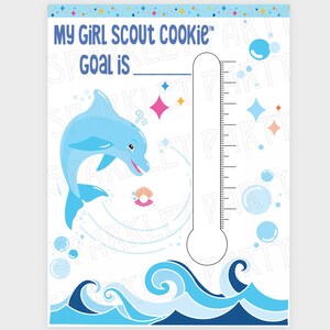 Girl Scout Cookies Goal Setting Tracker Worksheet Booth Fundraising ...