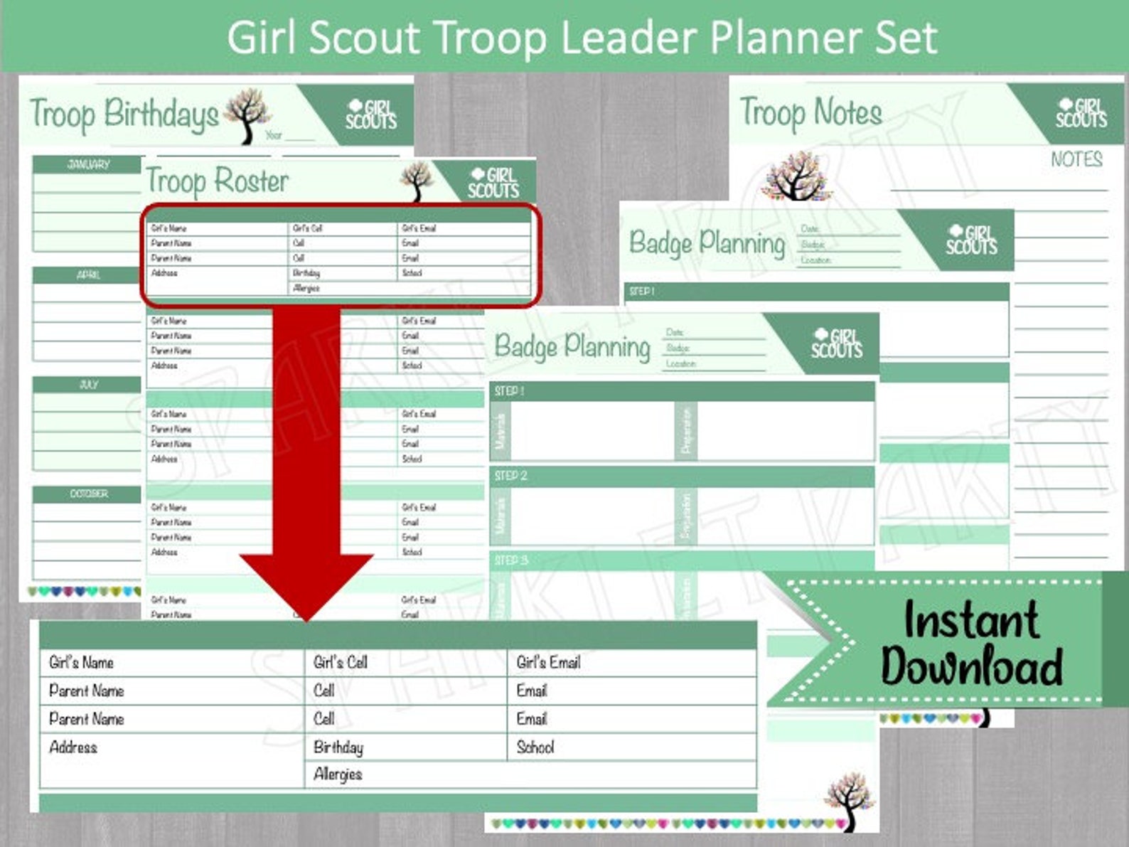 Girl Scouts Ultimate Troop Leader Planner Tool Kit Binder Meeting ...