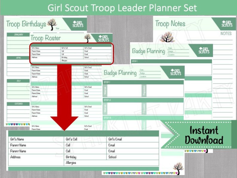 Girl Scouts Ultimate Troop Leader Planner Tool Kit Binder - Etsy
