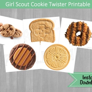 Galletas Imprimibles del Juego ABC Girl Scout Cookie Twister - Etsy México
