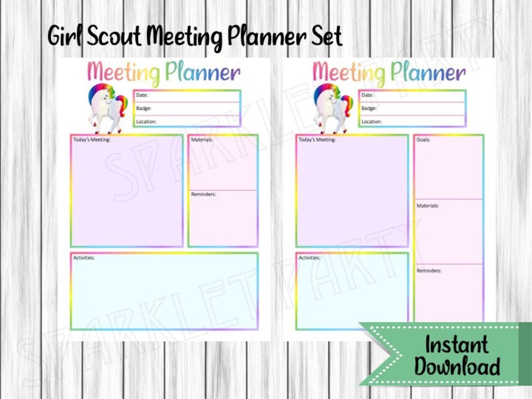Girl Scouts Troop Leader Planner Tool Kit Binder Meeting Planner ...