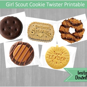LBB Girl Scout Cookie Twister Game Printable Little Brownie Cookies - Etsy