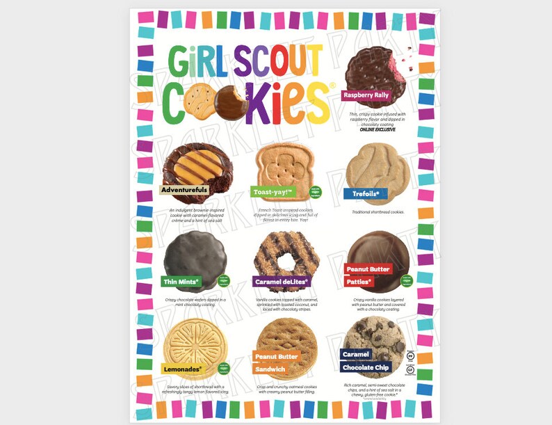 ABC Girl Scout Cookie Booth Menu Price Sheet Printable ABC - Etsy