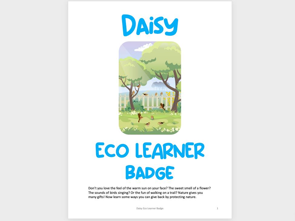 Girl Scout Daisy Eco Learner Badge Activities Worksheet Printable Troop ...