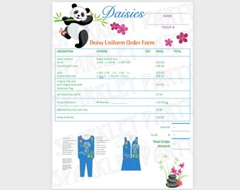 Daisy Girl Scouts Downloadable Troop Uniform Order Form-updated 2023 - Etsy