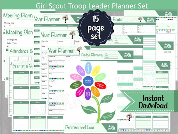 Plantillas De Programas De Girl Scouts Para Word Girl Scout Meeting