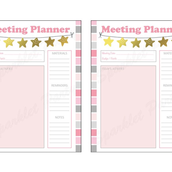 Girl Scout Badge Planning Worksheet - Etsy