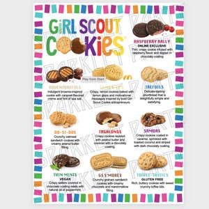 LBB Girl Scout Cookie Booth Menu Printable Little Brownie - Etsy