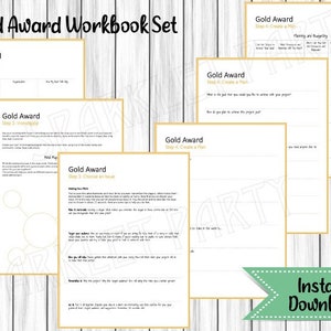 Girl Scout Gold Award Senior Ambassador Notebook Planner Worksheets ...