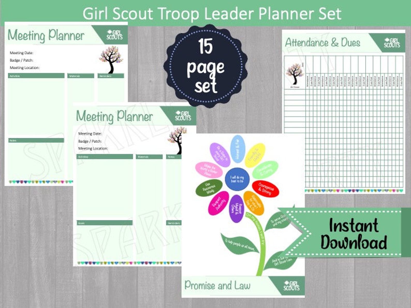 Girl Scouts Ultimate Troop Leader Planner Tool Kit Binder Meeting ...