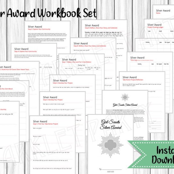 Girl Scout Silver Award Planner - Etsy