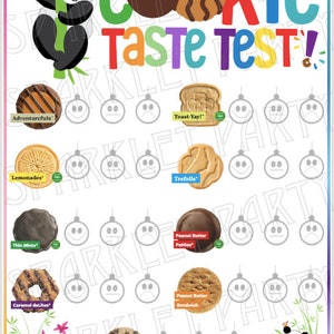 ABC Girl Scout Cookie Tasting Taste Test Testing Mat Sheet Printable ...