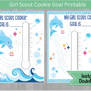 Girl Scout Cookies Goal Setting Tracker Worksheet Booth Fundraising ...