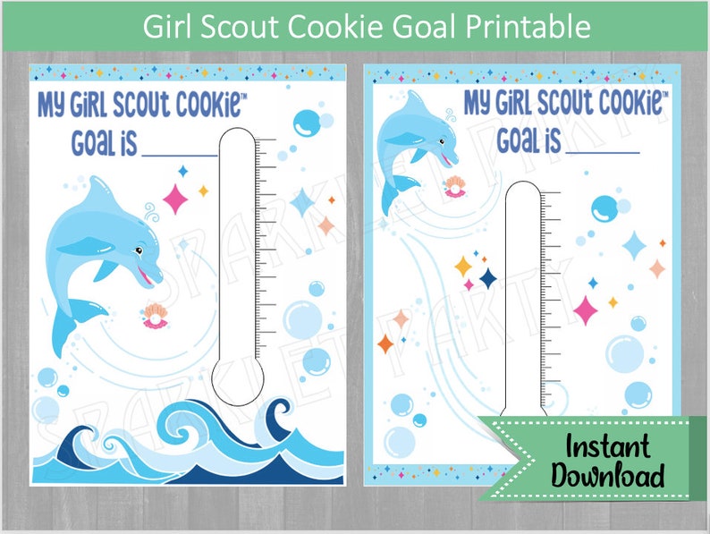Girl Scout Cookies Goal Setting Tracker Worksheet Booth - Etsy