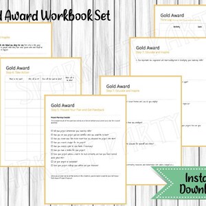 Girl Scout Gold Award Senior Ambassador Notebook Planner Worksheets ...