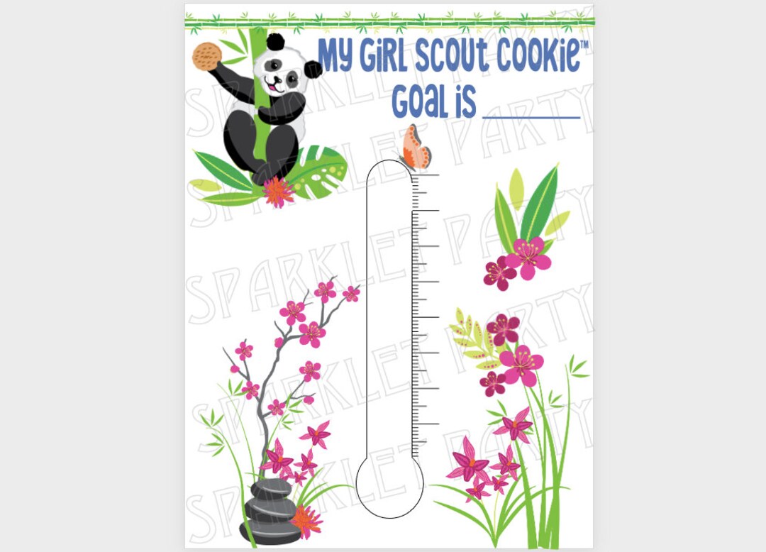 Girl Scout Cookies Goal Setting Tracker Worksheet Booth Fundraising ...
