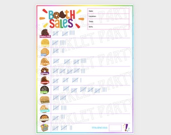 Lbb Booth Tally Sheet - Etsy