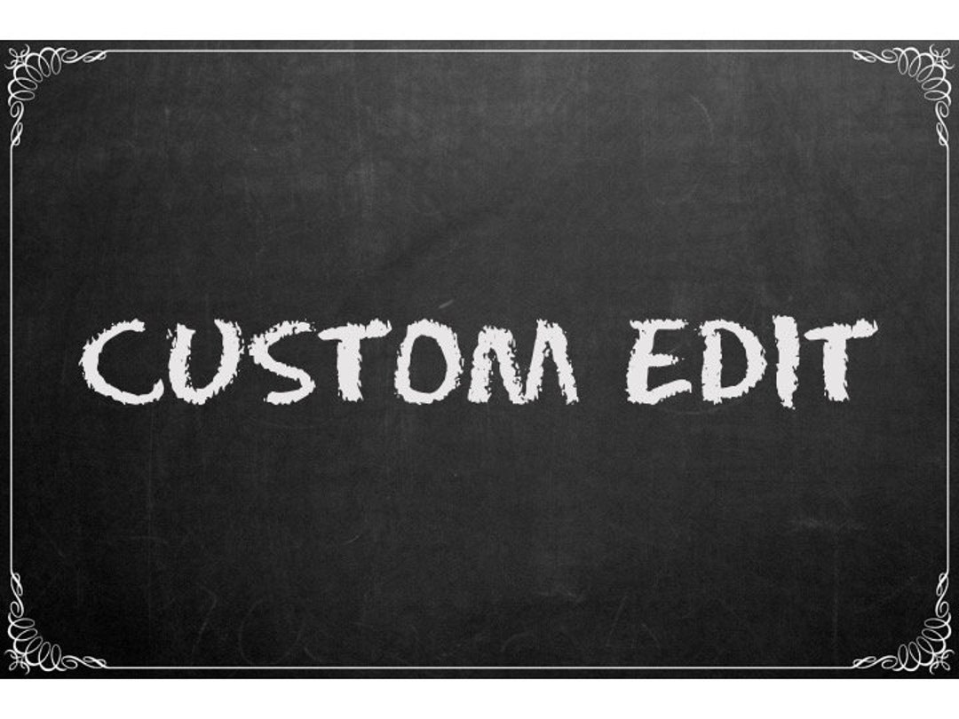 Custom Edit Fee Instant Download Printable - Etsy