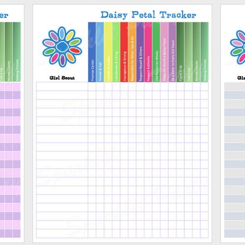 Girl Scout Daisy Badge Tracker - Etsy