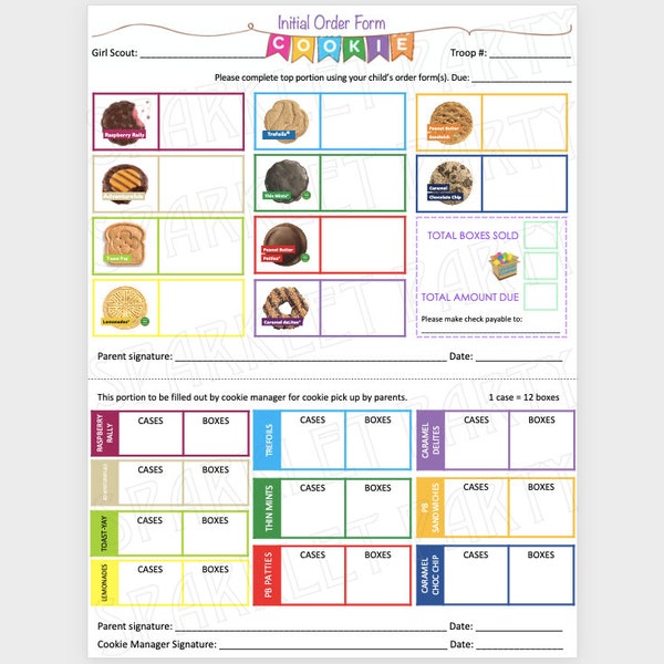 2023 Girl Scout Cookie Order Form - Etsy