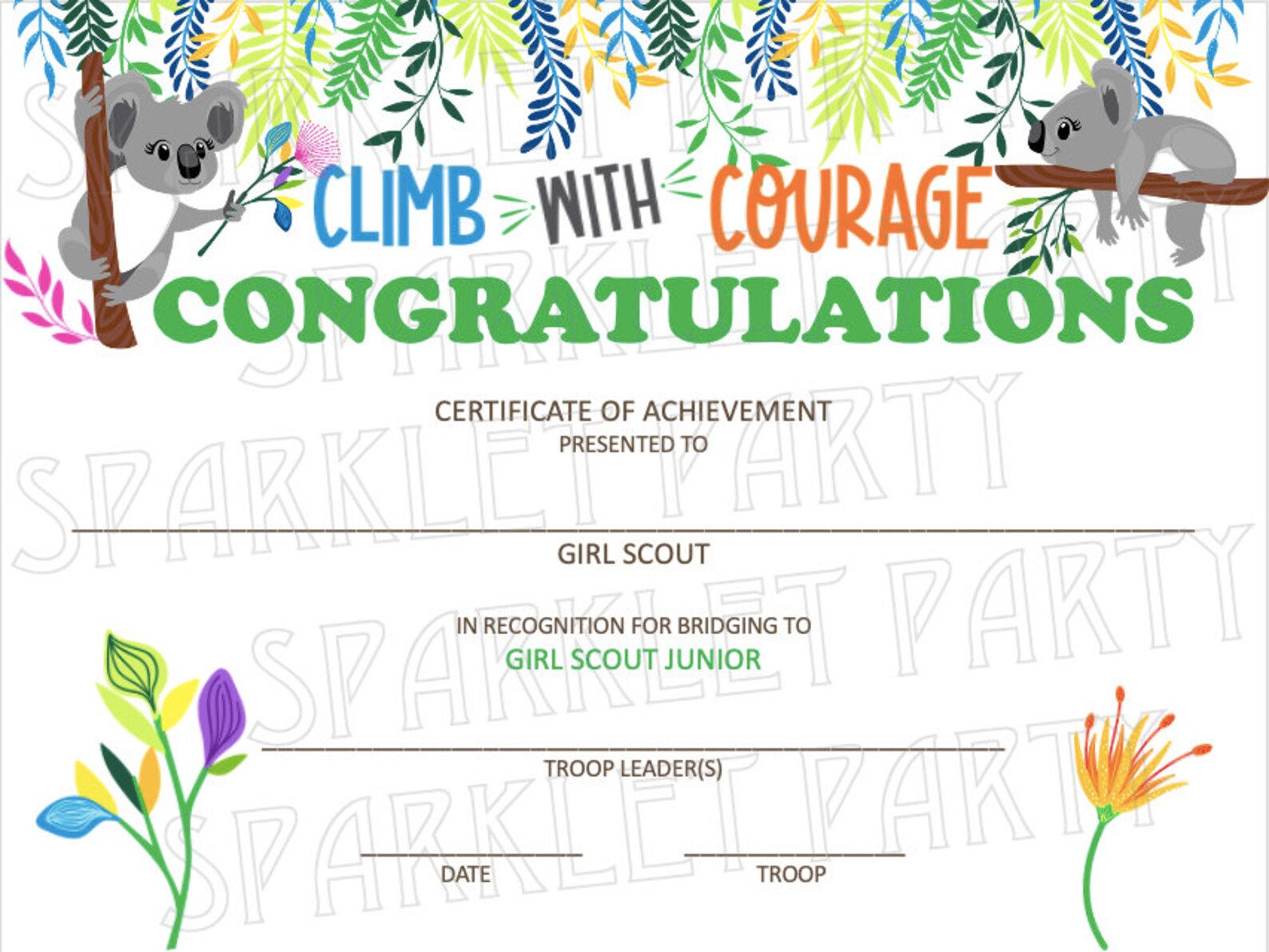 Bridge to Junior Girl Scout Bridge Level Bridging Award - Etsy