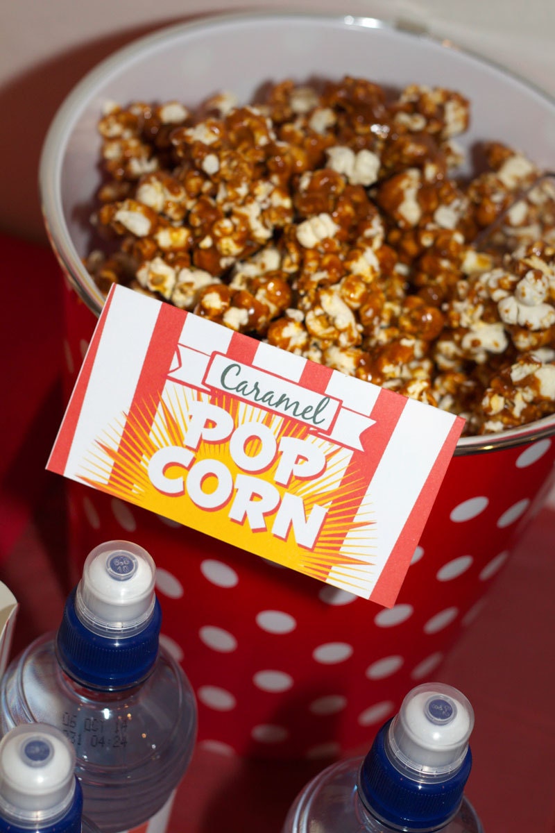 Popcorn and Pjs Party Printable Pack - INSTANT DOWNLOAD - Etsy