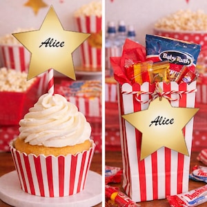 Editable 2" Star Labels | Canva Party Printable | Instant Download - Etsy