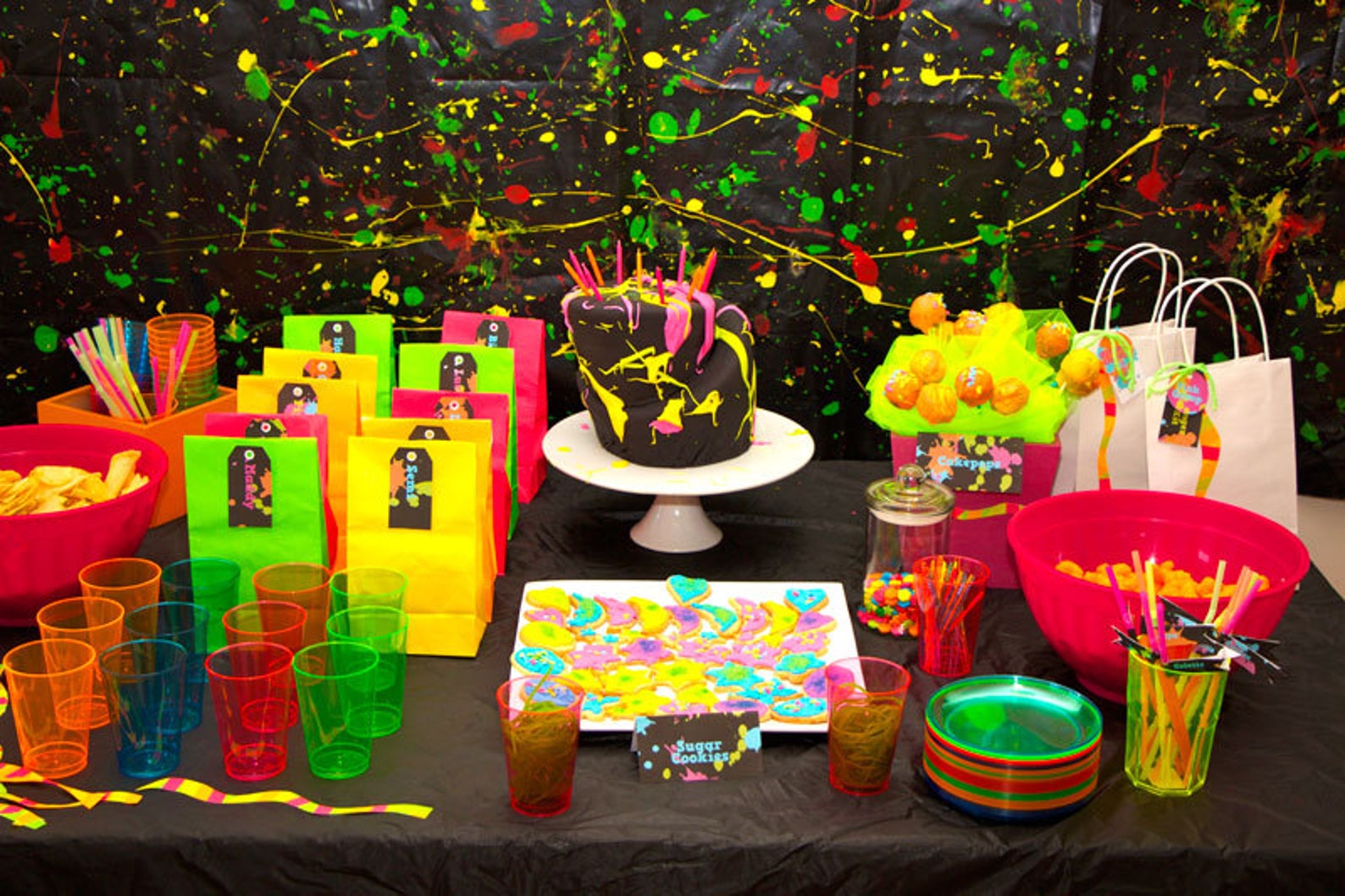 Glow in the Dark Neon Party Printable Pack - INSTANT DOWNLOAD - Etsy