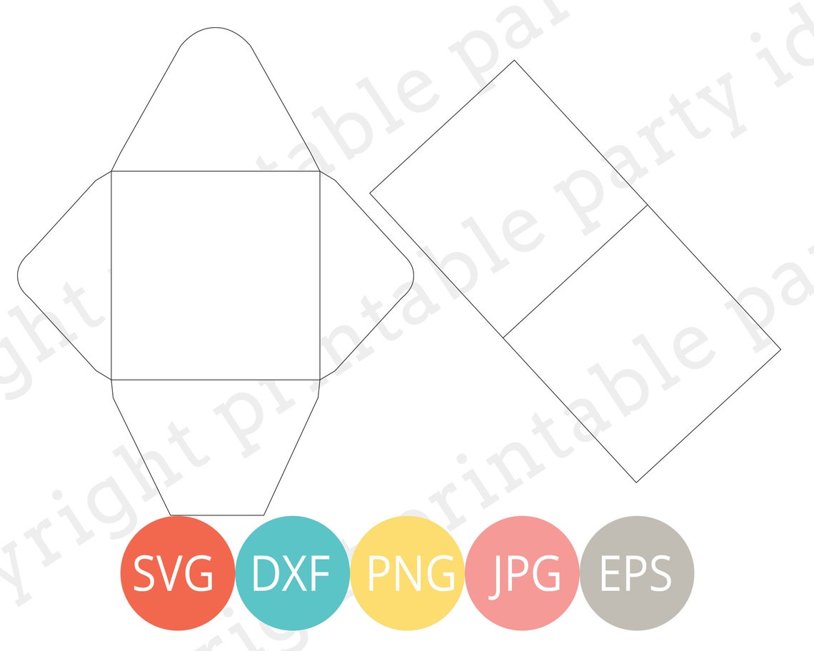 Basic Square Envelope and Card: SVG Cutting File - Etsy
